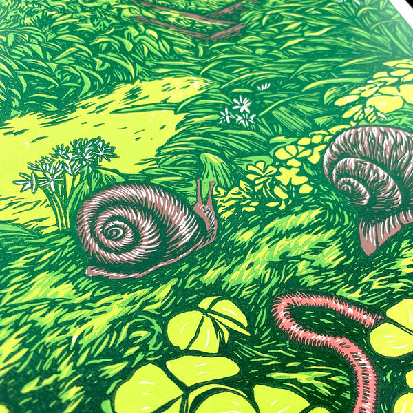 PNW Nature Linocut Print - World Famous Original