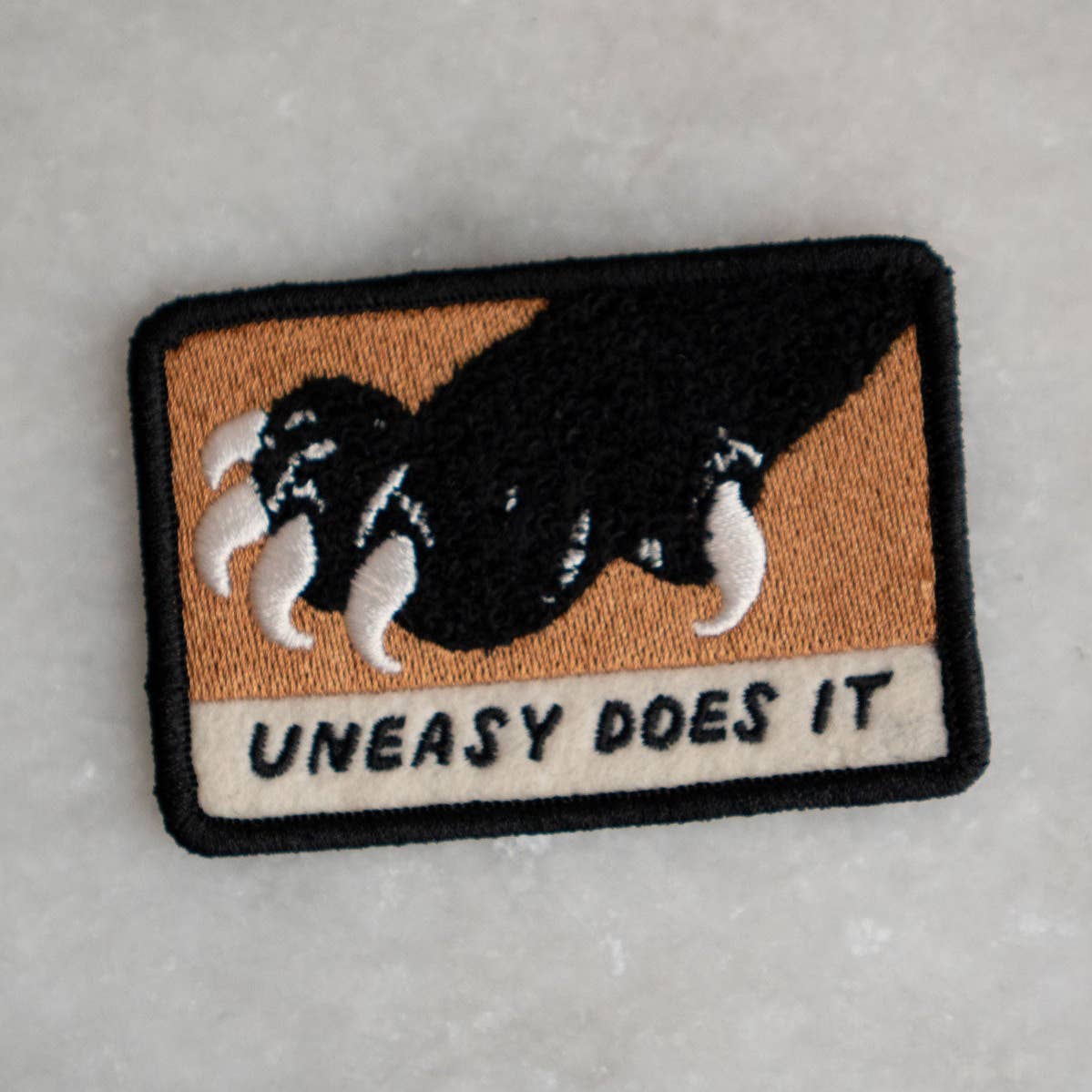 Uneasy Does It Chenille Sticky Patch – World Famous Original