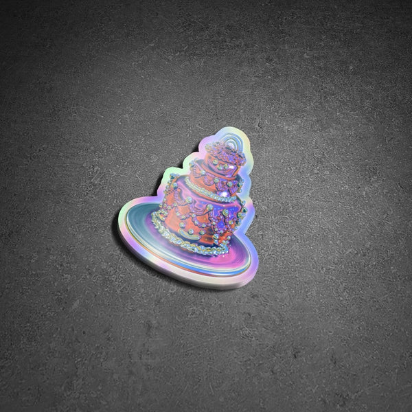 Chrome Cake Holographic Sticker - World Famous Original