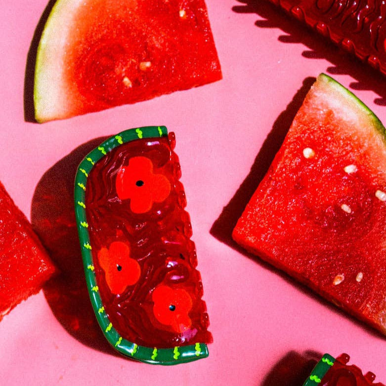 Watermelon & Poppies Hair Claw – World Famous Original