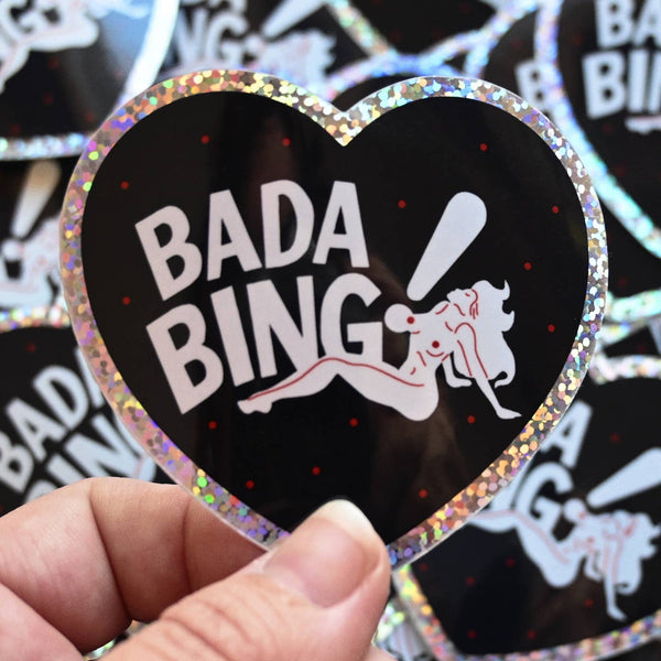 Bada Bing Heart Sticker Glitter - World Famous Original