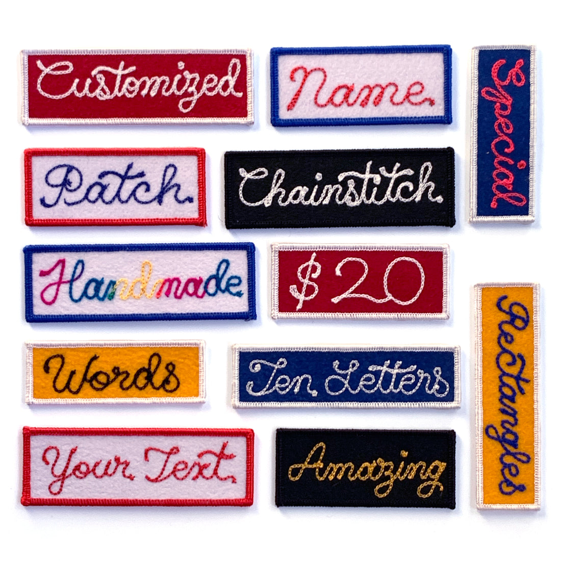 CUSTOM Rectangle Chainstitch Patch – World Famous Original