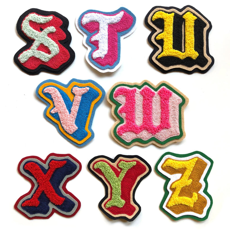 Chenille & Chainstitch Letter Patches Handmade Custom - World Famous ...