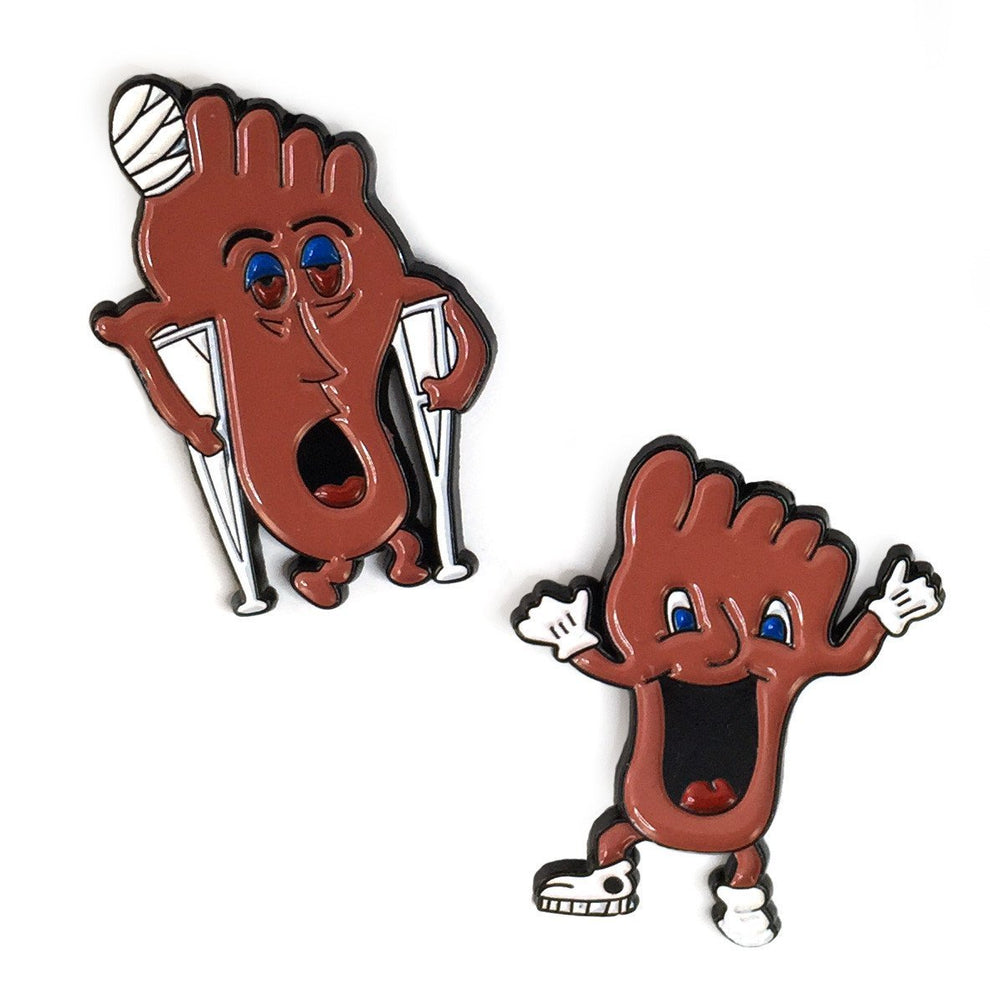 Happy Foot / Sad Foot Pin Set – World Famous Original